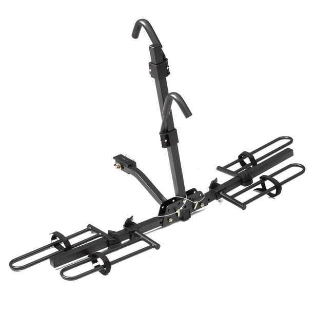 Hyper Tough 80 lbs. Capacity Foldable Hitch-Mount Platform 2-Bike Car ...