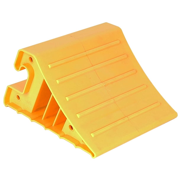 Hyper Tough Brand Super Heavy Duty Yellow Color Wheel Chock, Rugged ...