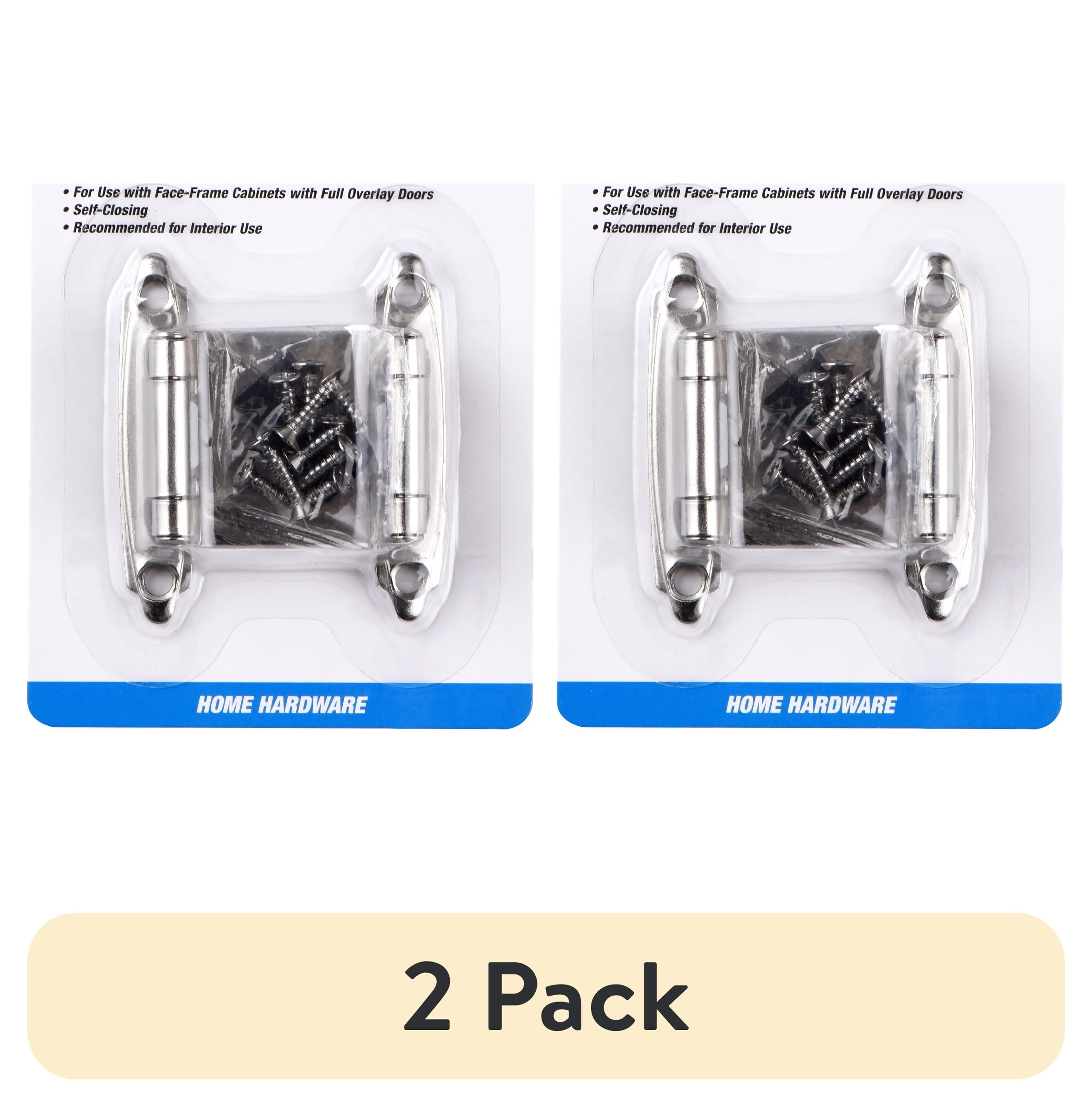 (2 pack) Hyper Tough Cabinet Hinge,Steel,Satin Nickel, 2 Pack,Assembled ...