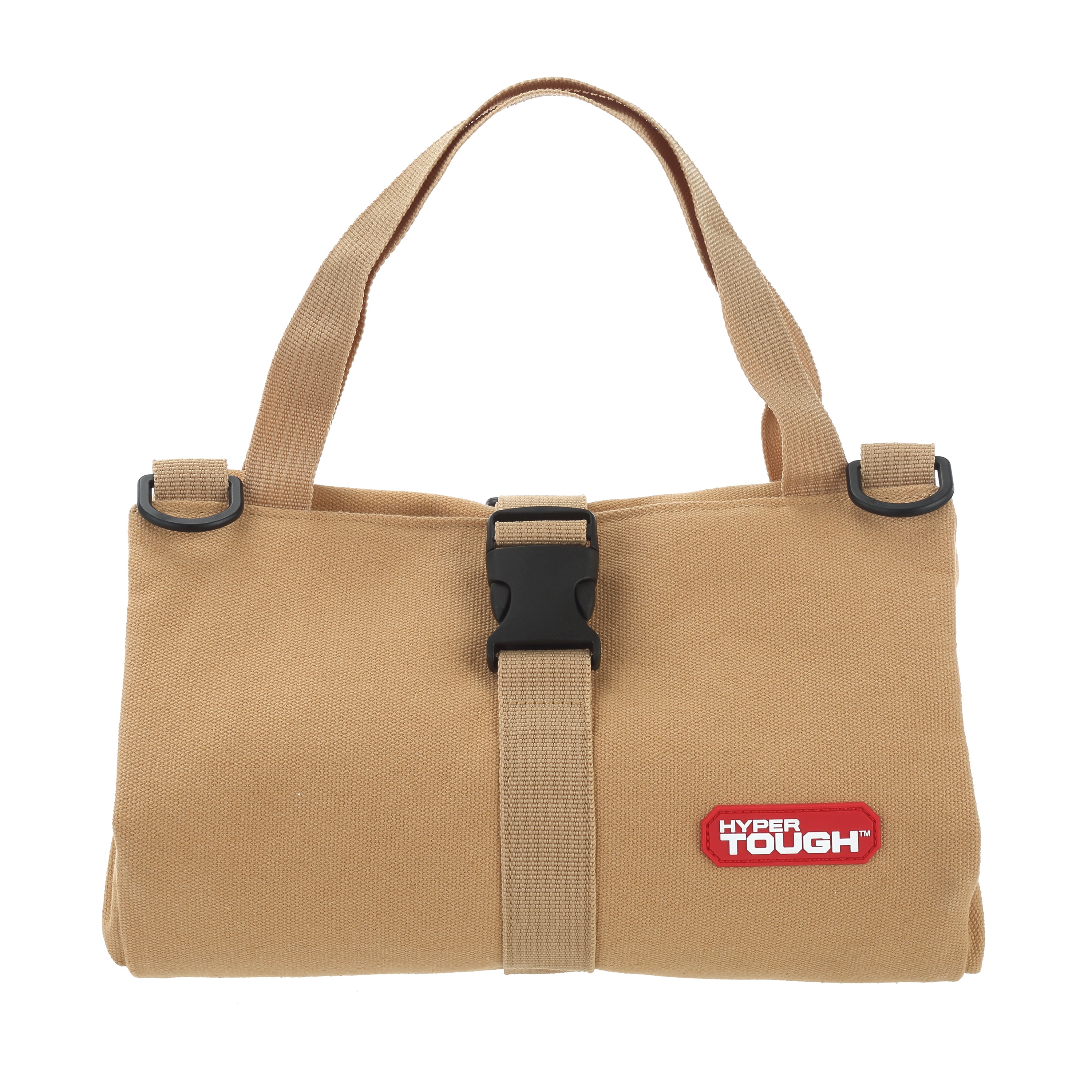 Hyper Tough Canvas Tool Roll with 4 Zipper Pockets, Carry Handle, and ...