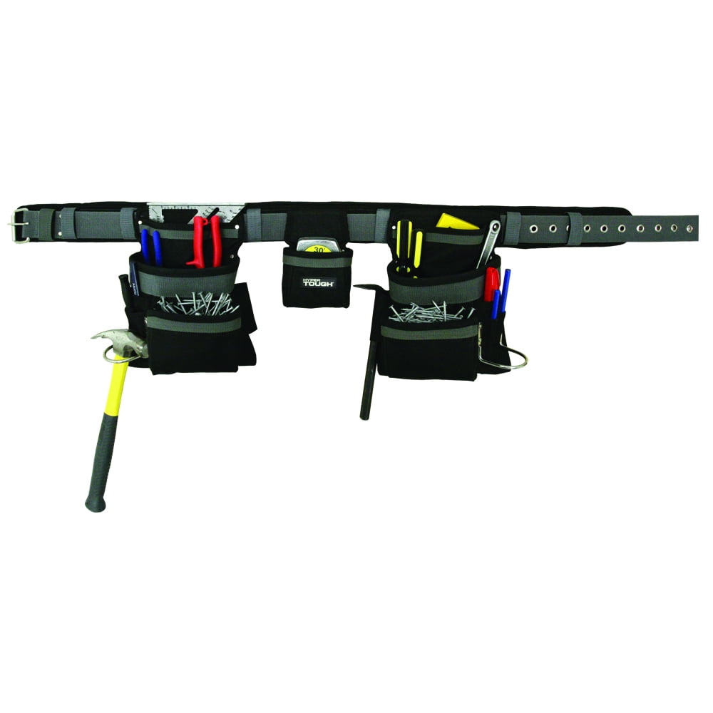 Hyper Tough Carpenter's Rig, Padded Tool Belt with Metal Loops ...
