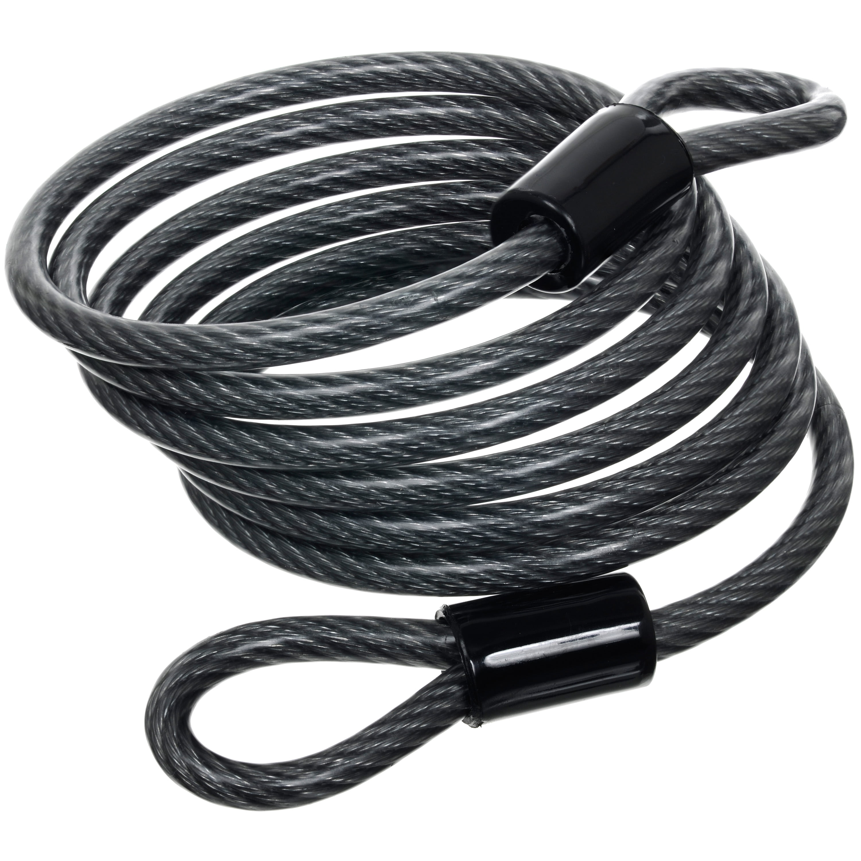 Hyper Tough Cable Lock, 1/4 inch x 6 ft Covered Flexible Open Loop ...