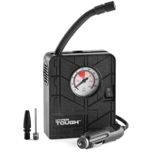 Hyper Tough DC 12V Mini Analog Tire Inflator for Auto Tire, Bike, Ball ...