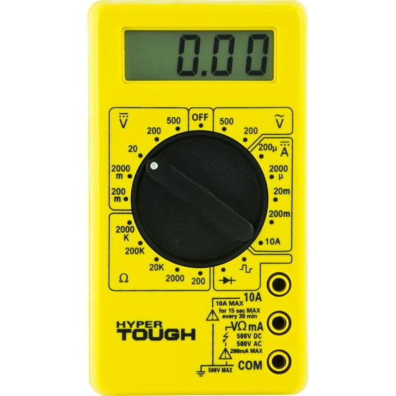 Hyper Tough Digital Multimeter, 17-Range, 34371 - Walmart.com