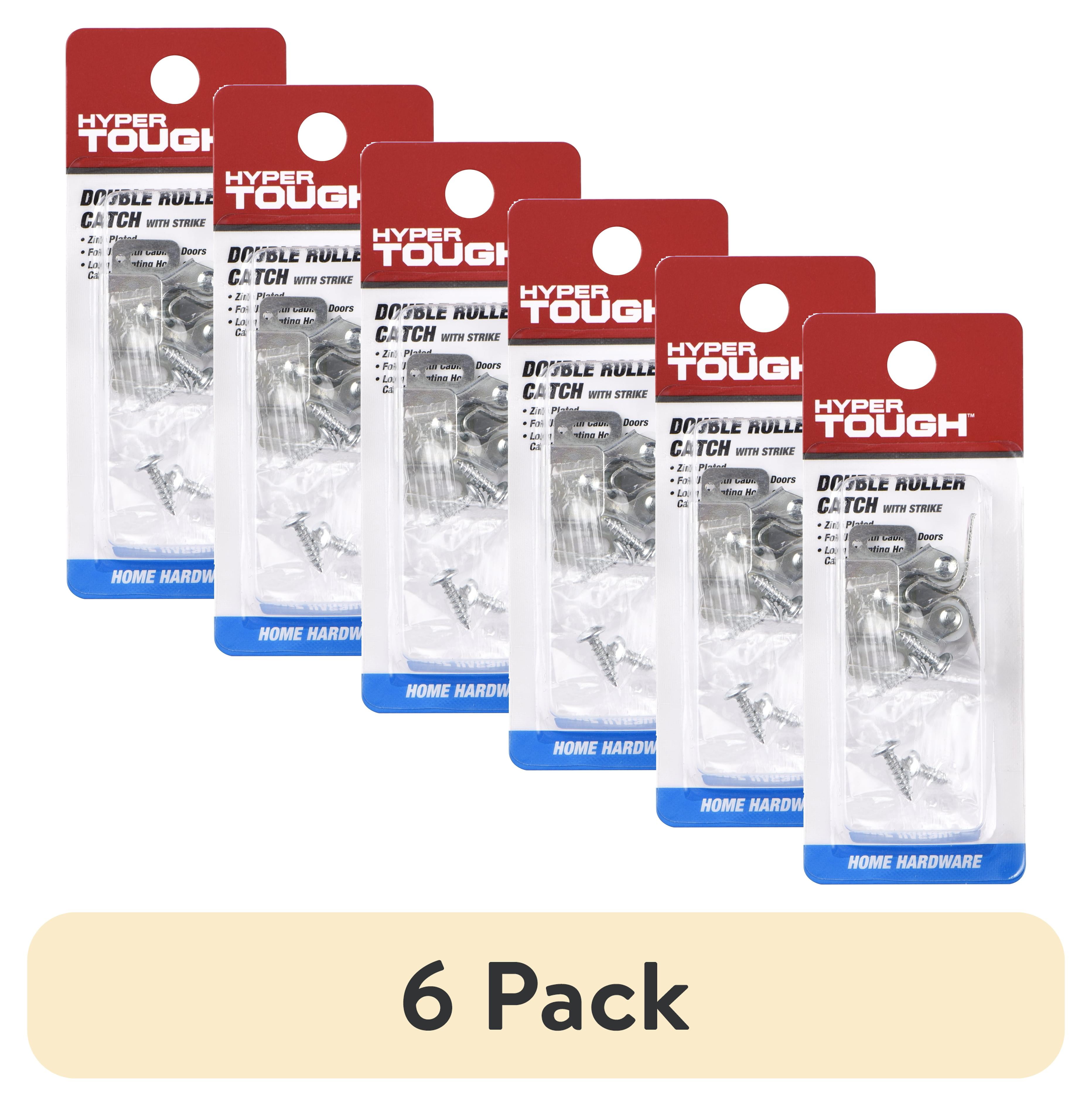 (6 pack) Hyper Tough Double Roller Catch with Strike, Zinc Plated,1 ...