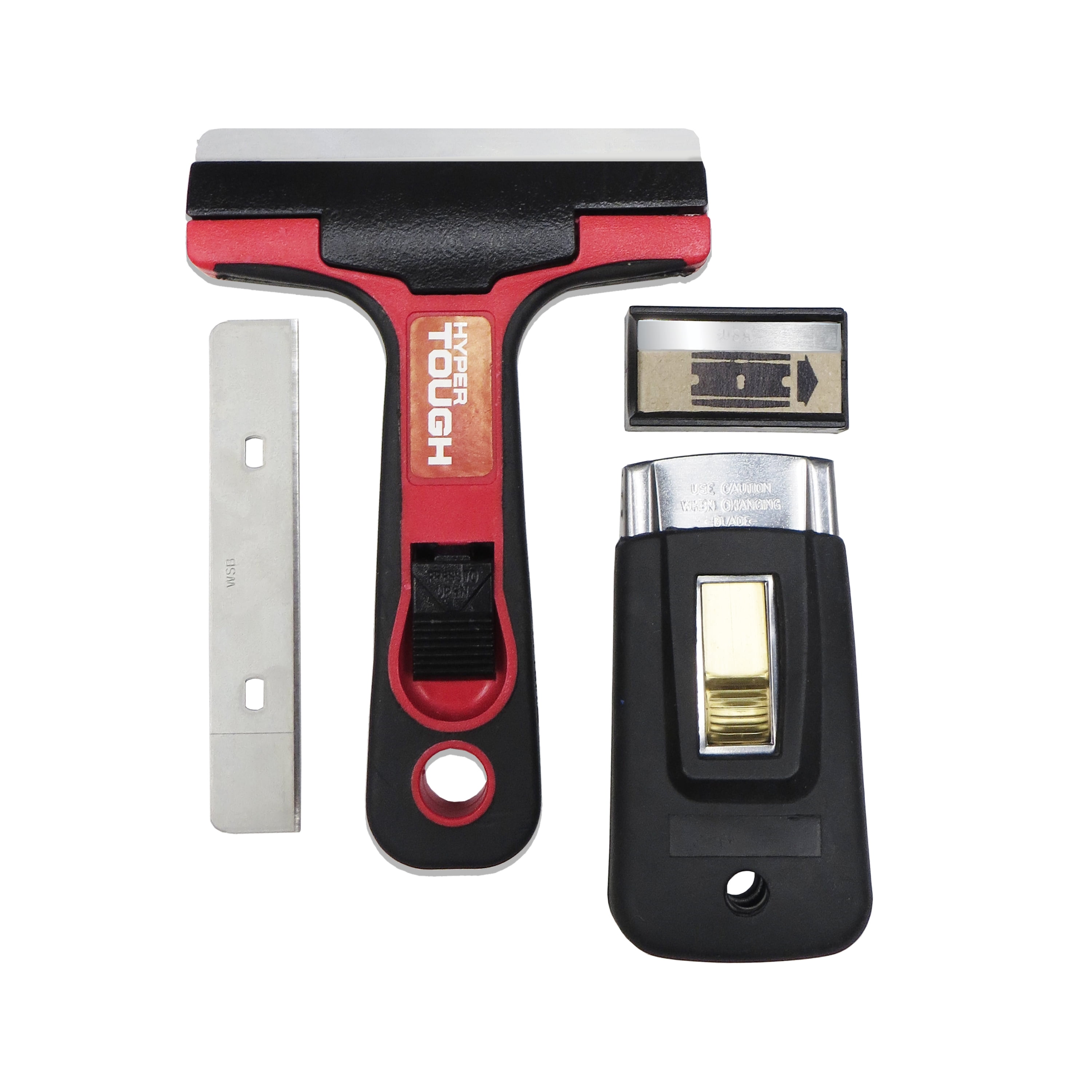 Hyper Tough Glass and Tile Scraper Kit with Replacement Blades, Safety ...