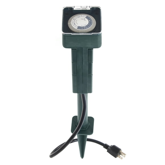 Outdoor Power Stakes and Timers for Garden and Holiday Lighting