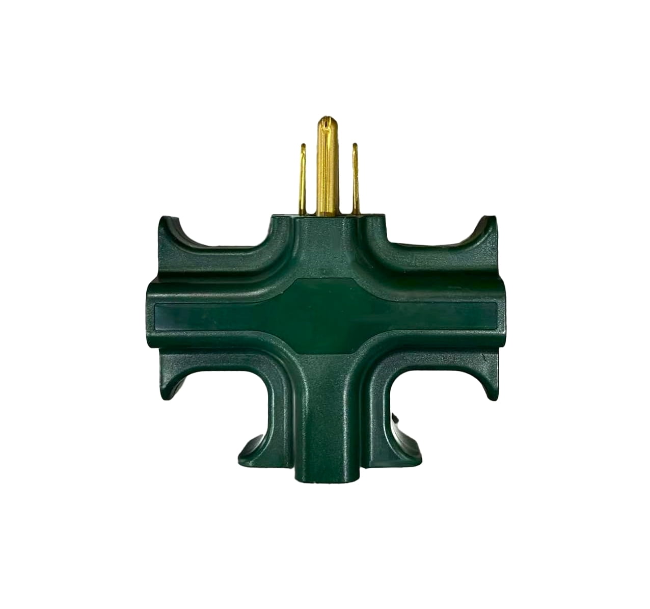 Hyper Tough Heavy Duty 3 Way Grounded Outlet Adapter, Green Indoor Use ...