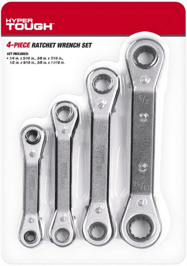 Hyper Tough Heavy-Duty 4-Piece Ratchet Wrench Set - Walmart.com