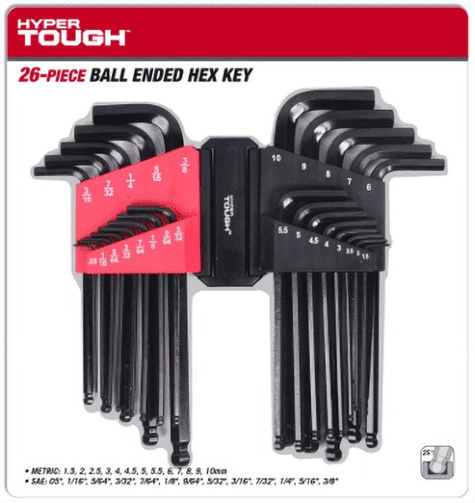 Hyper Tough Heavy-duty 26-Piece Ball End Hex Key Set - Walmart.com