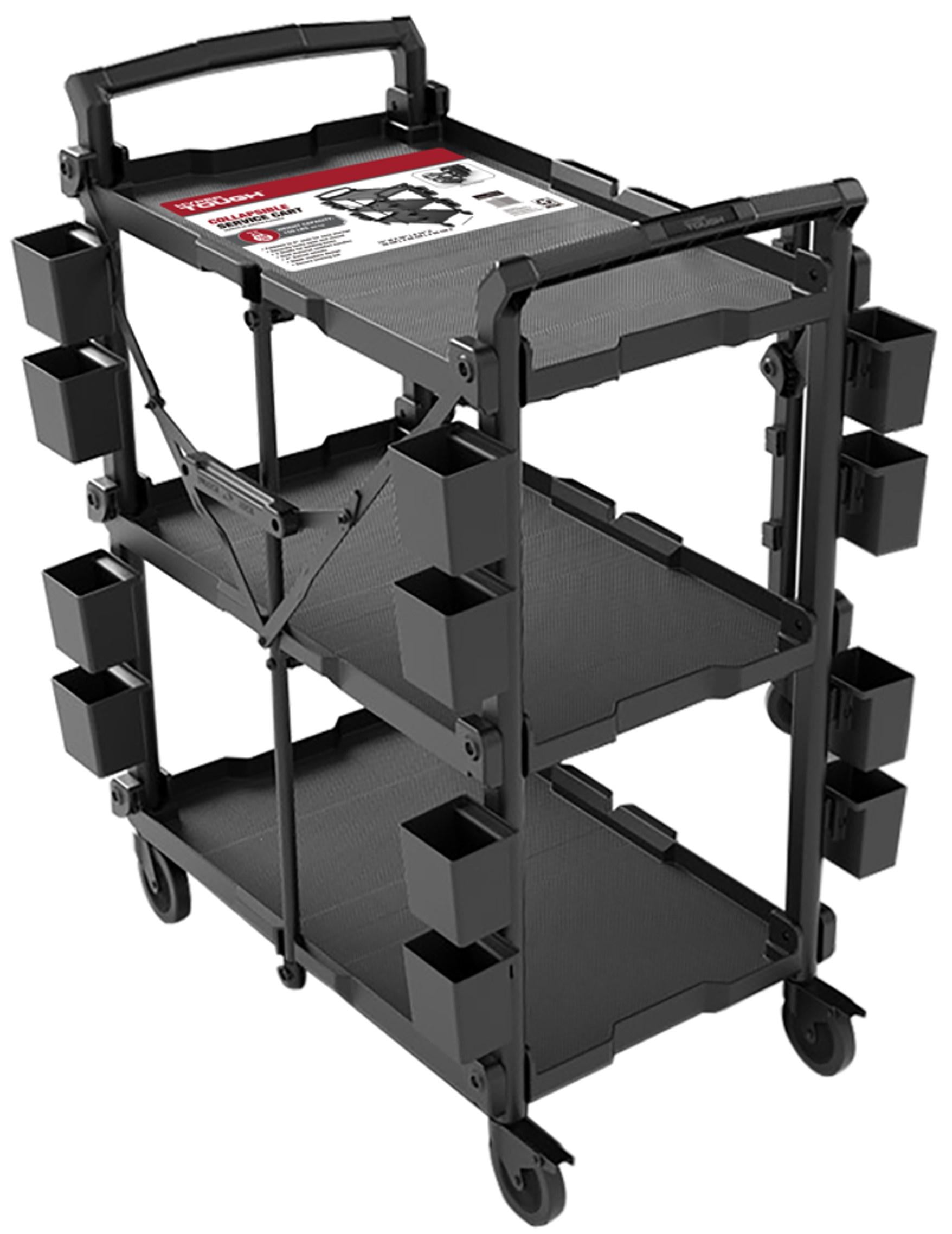 Hyper Tough Hyper Stack New Foldable Collapsible Utility Cart, Black ...