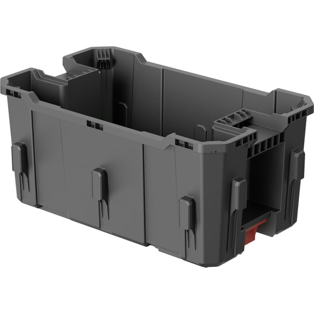 Hyper Tough Hyper Stack Interlocking Storage Crate, Black, Stackable ...