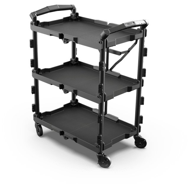 Hyper Tough Hyper Stack New Foldable Collapsible Utility Cart, Black ...