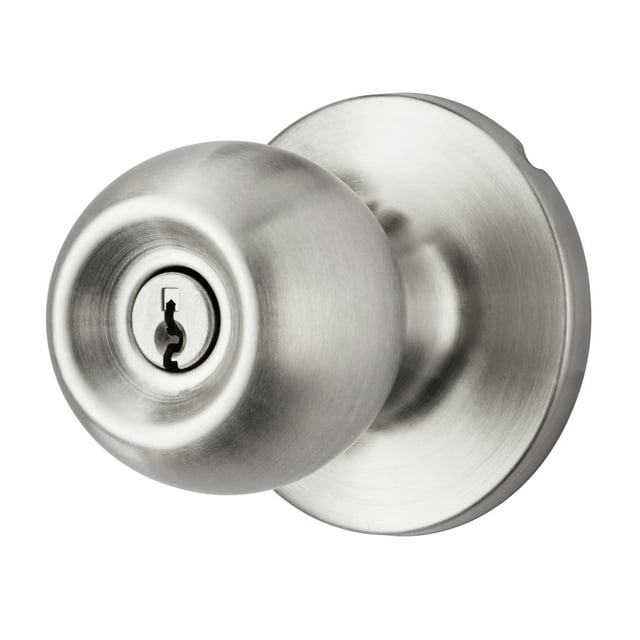 Hyper Tough Keyed Entry Ball Locking Doorknob Stainless Steel Finish ...