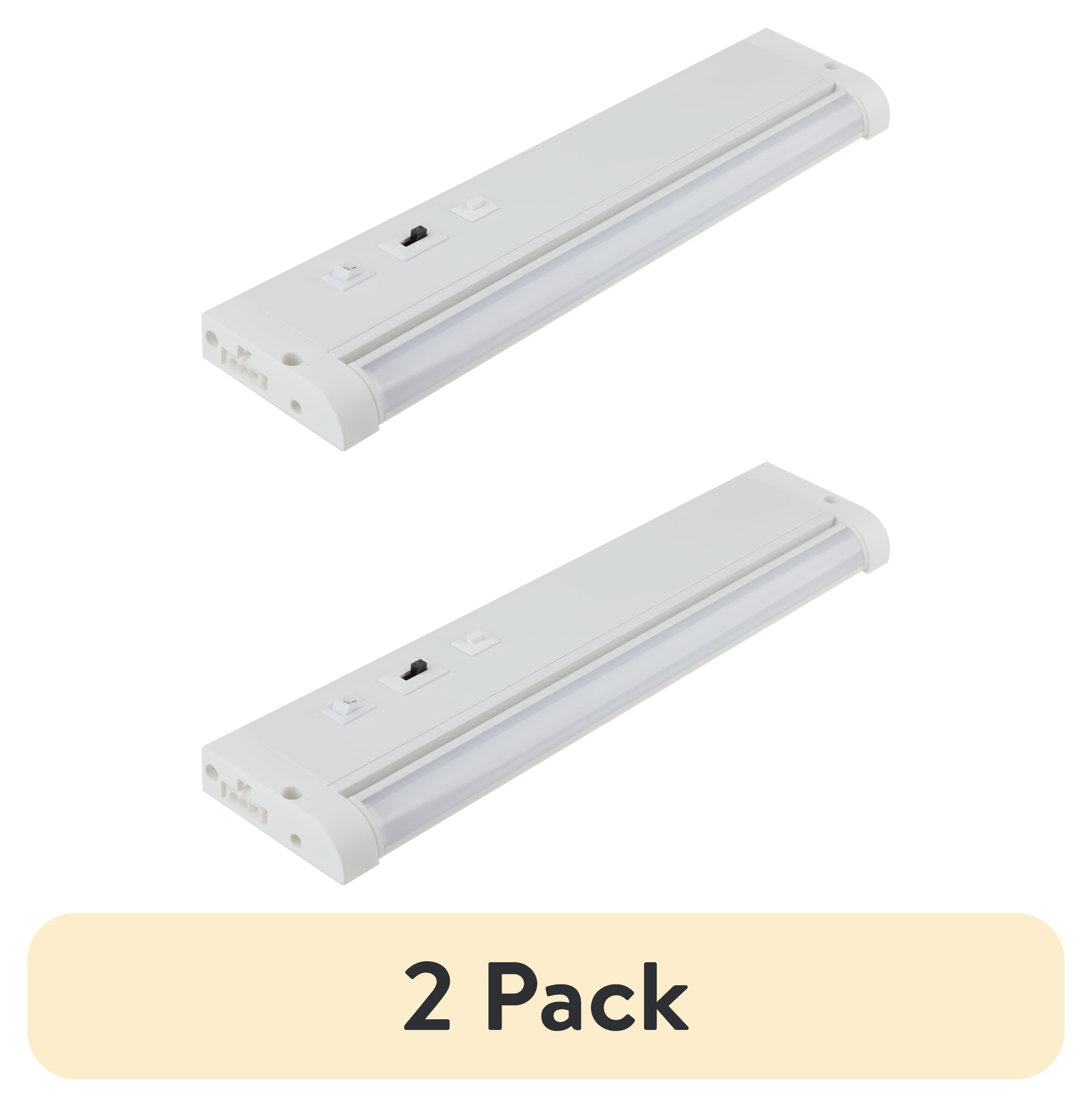 (2 pack) Hyper Tough LED Under Cabinet Light - Swivel 3CCT Rechargeable ...
