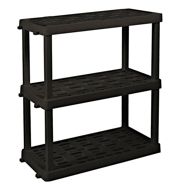 Hyper Tough Plastic Shelves Garage Shelf Heavy Duty Shelving Unit ...