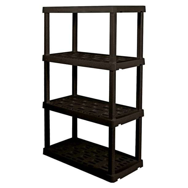 Hyper Tough Large 4-Tier Plastic Shelving Unit, W36 x D18 x H56 ...