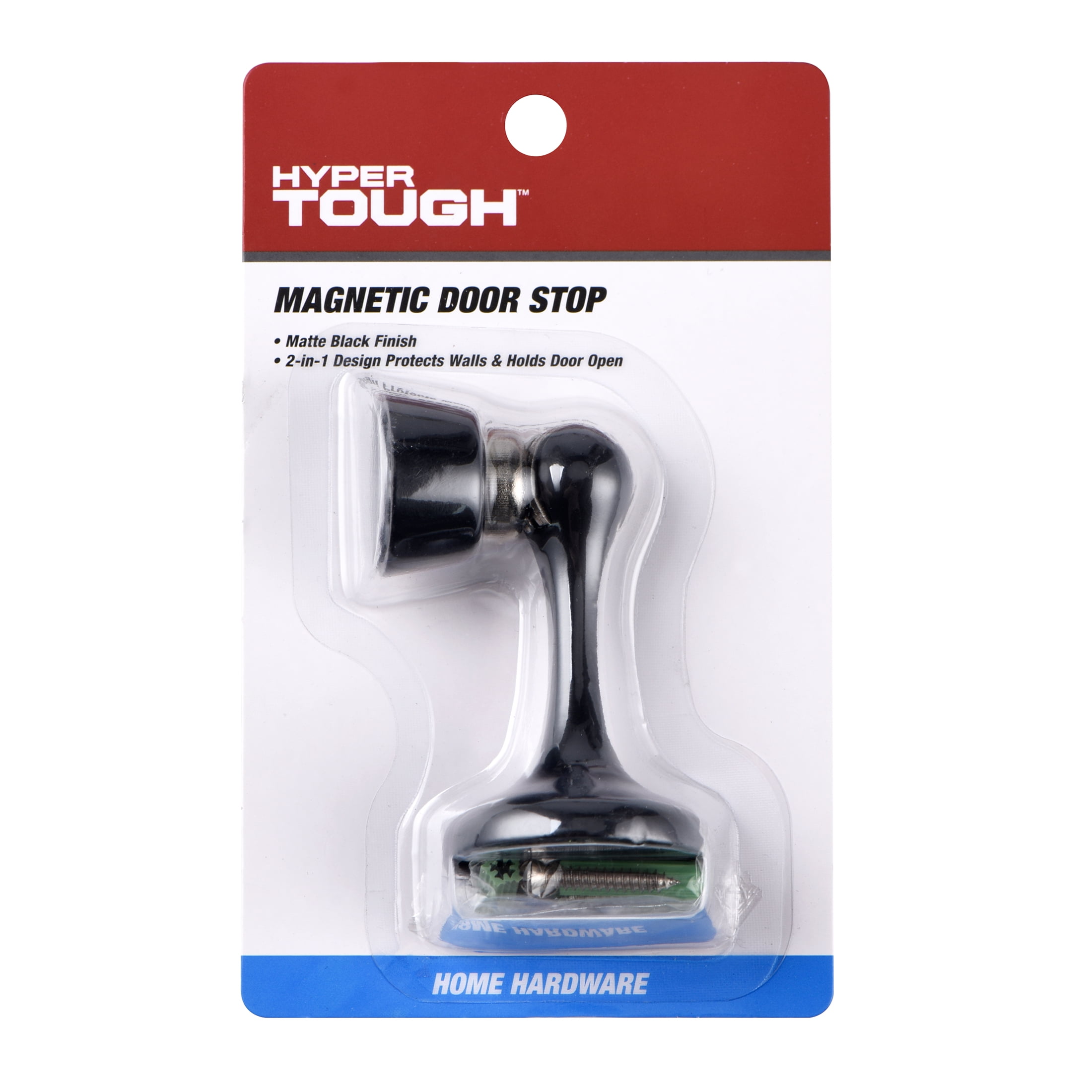 Hyper Tough Magnetic Door Stop with Catch Matte Black, 2-in-1 Wall ...