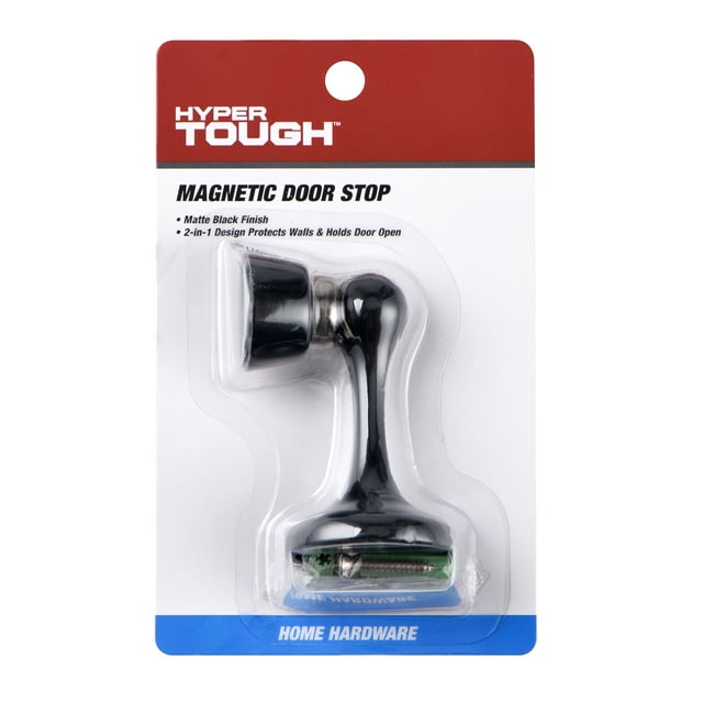 Hyper Tough Magnetic Door Stop With Catch, Matte Black - Walmart.com
