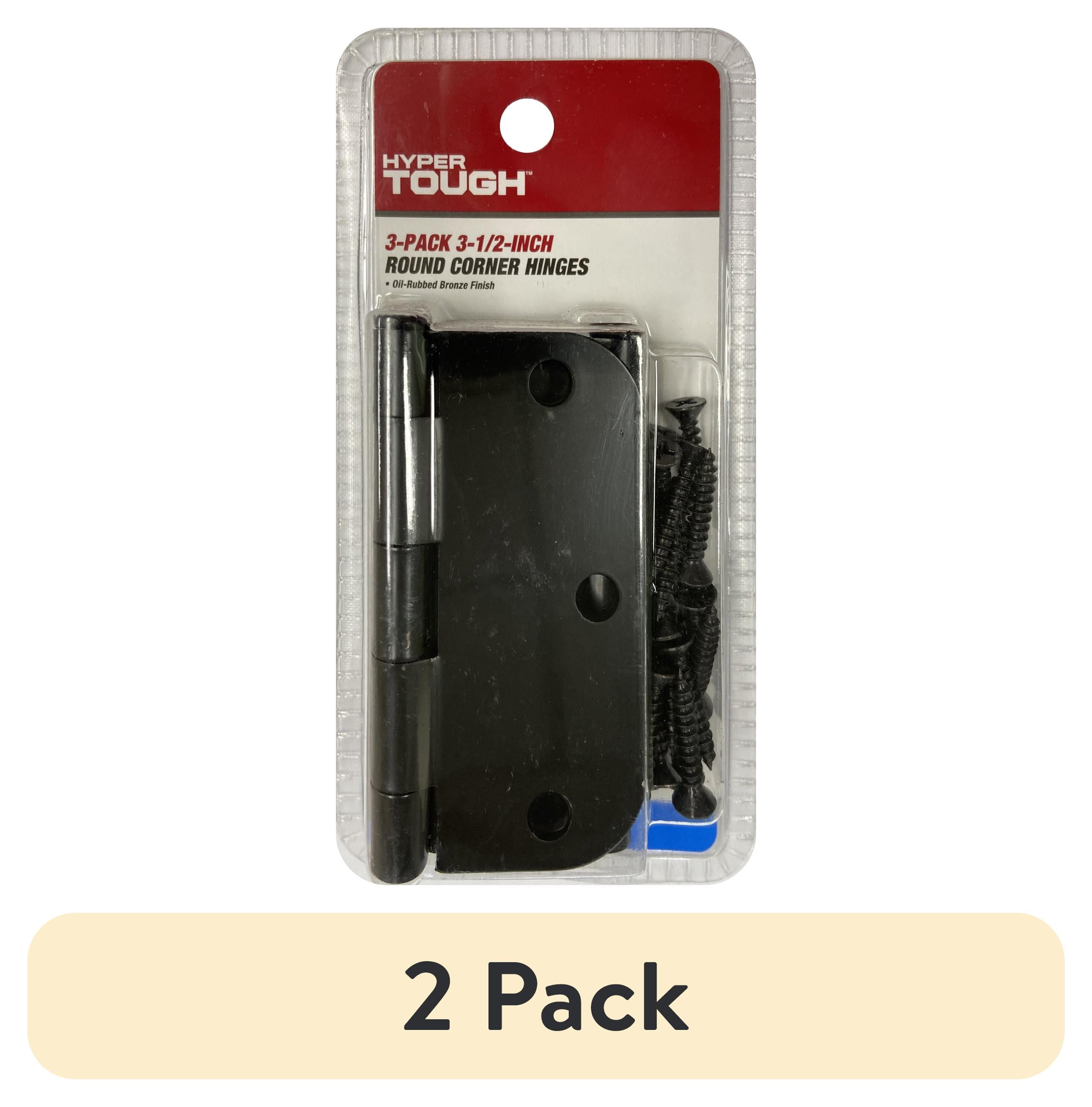 (2 pack) Hyper Tough New 3-1/2 in. Steel Round Corner Hinge, Oil Rubbed ...