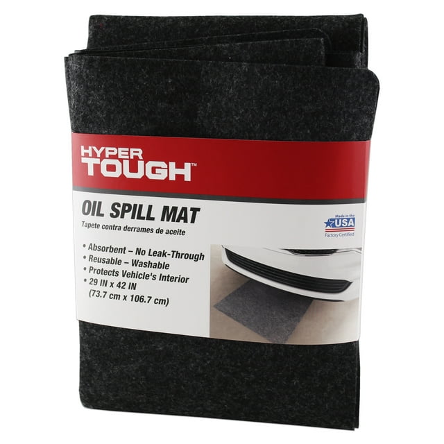Hyper Tough Oil Spill Mat, Absorbent Material Traps Spills, Floor Mat ...