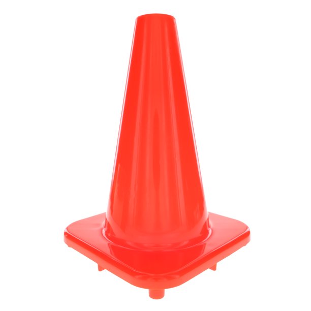 Hyper Tough Orange Synthetic Rubber Safety Cone, 12 inches, 1 Cone ...