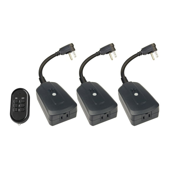 Hyper Tough Outdoor Wireless Remote Control 3 Pack with Receivers, 100 ...