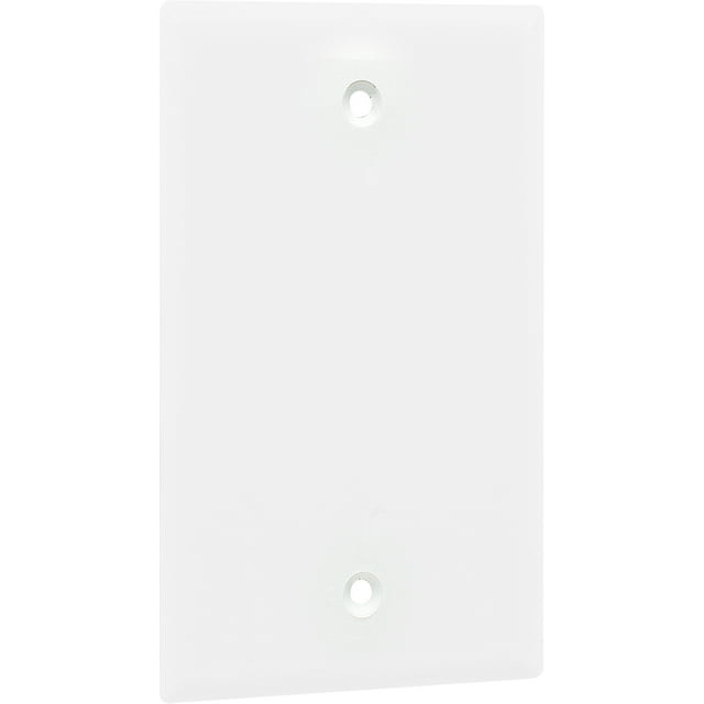 Hyper Tough Oversized Single Blank Outlet Plate, White, Nylon, 5in ...