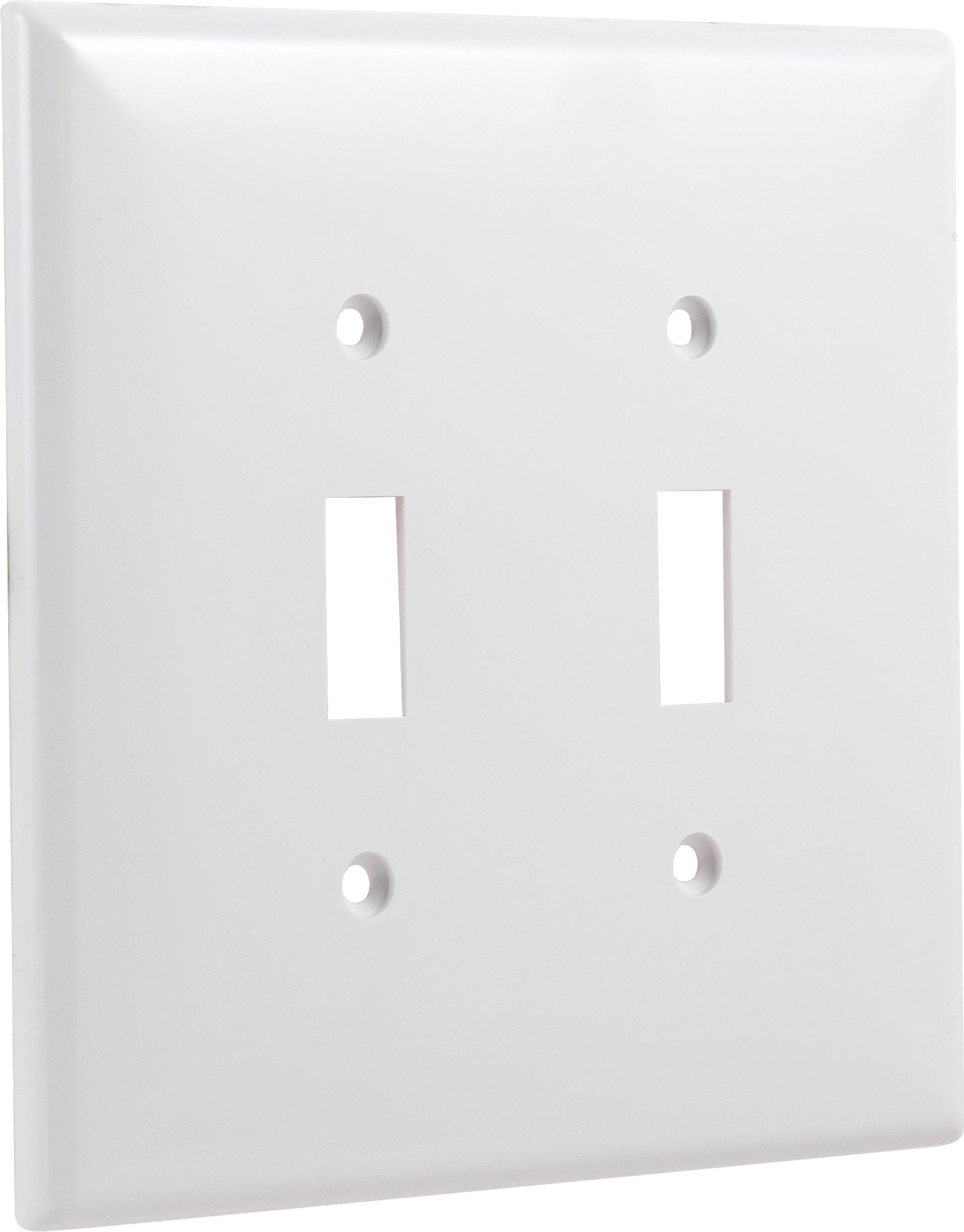 Hyper Tough Oversized Wallplate, Double Switch, White Nylon, 2-Gang ...