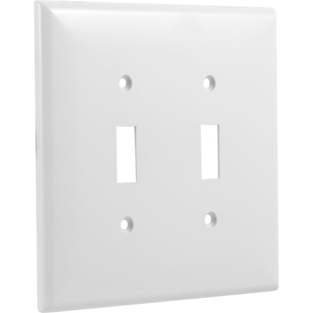 Hyper Tough Oversized Wallplate, Double Switch, White Nylon, 5in, 53138 ...