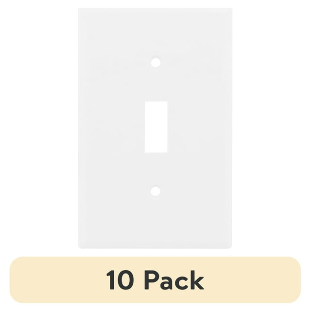(10 pack) Hyper Tough Oversized Wallplate, Single Switch, White Nylon, 2.8in, 53150 - Walmart.com