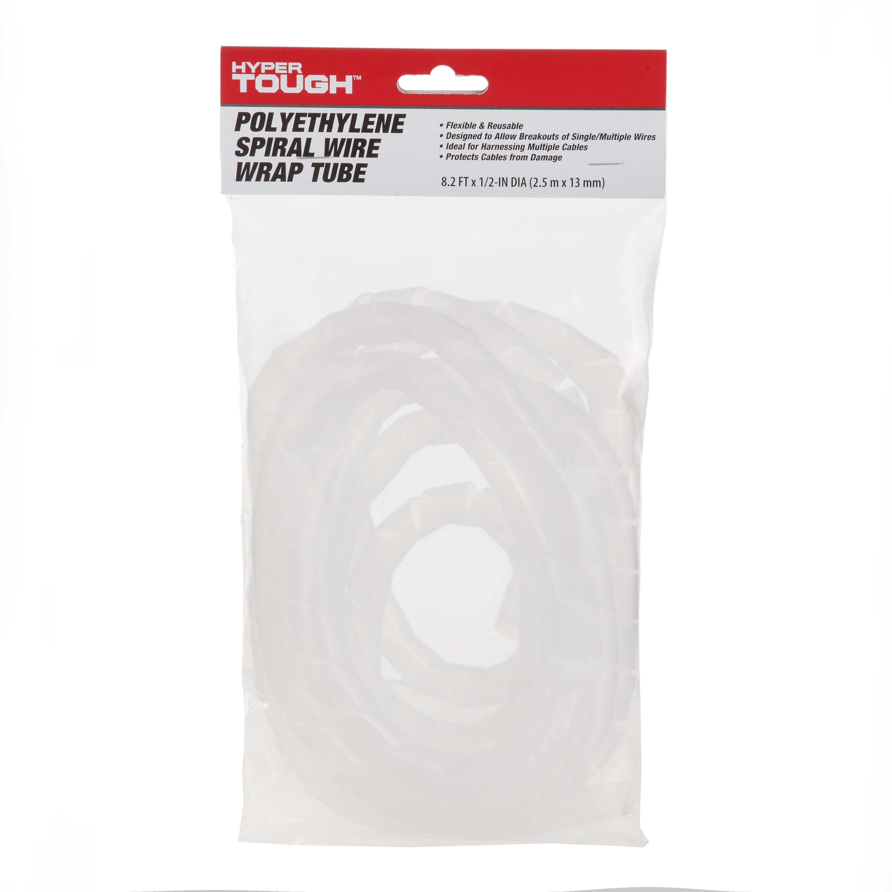 Hyper Tough PE Spiral Clear Wire Wrap Tube TD2176TB - Walmart.com