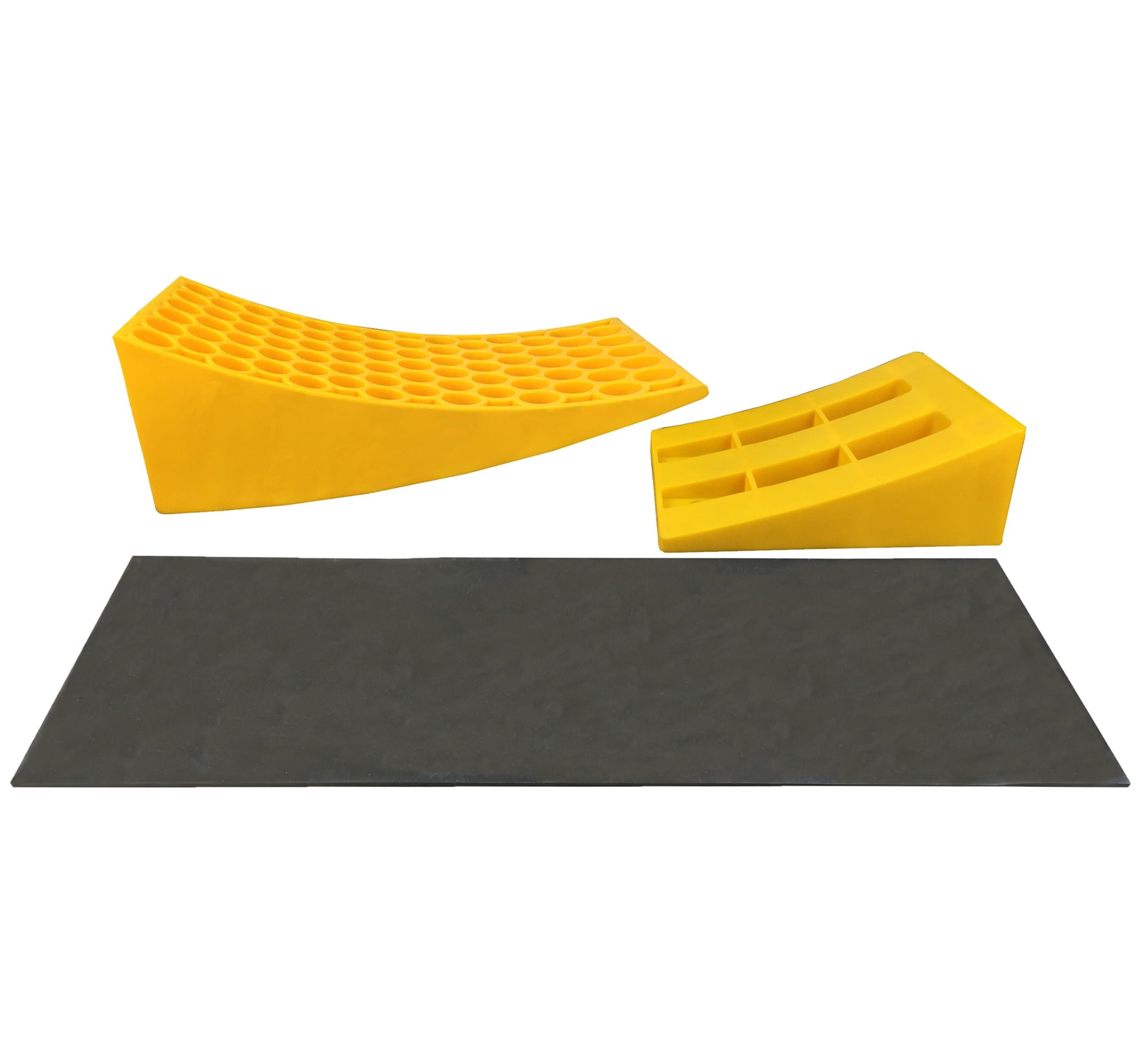 Hyper Tough Heavy Duty Yellow Plastic Curved Level Ramp 13 inch long, 4 ...