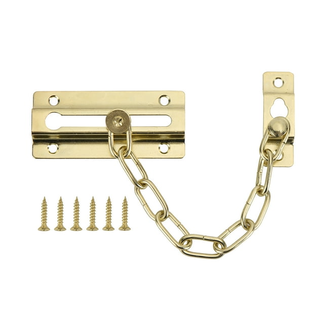 Hyper Tough Privacy Chain Door Guard,Brass Plated - Walmart.com