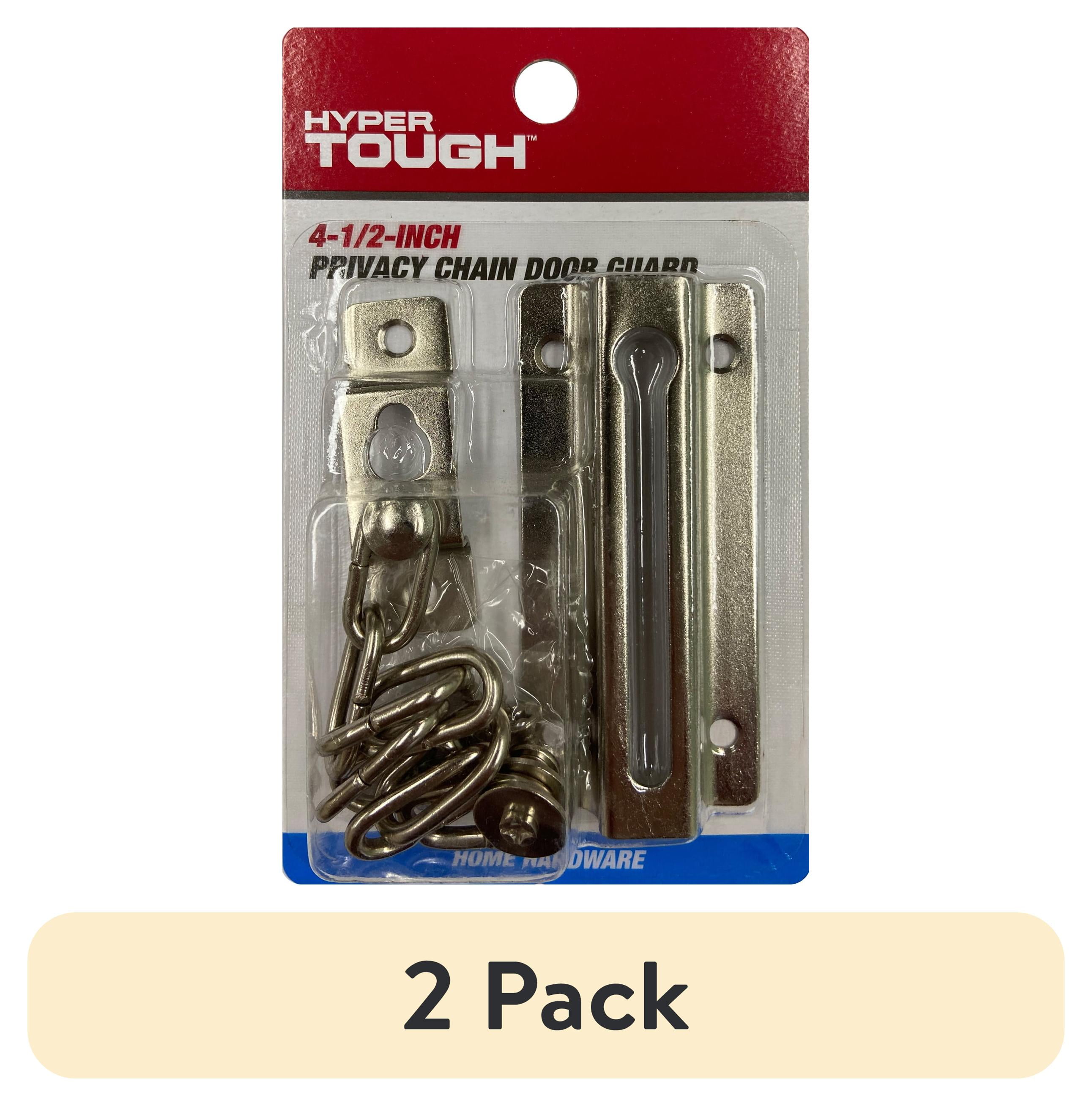 (2 pack) Hyper Tough New Steel Privacy Chain Door Guard,Satin Nickel ...