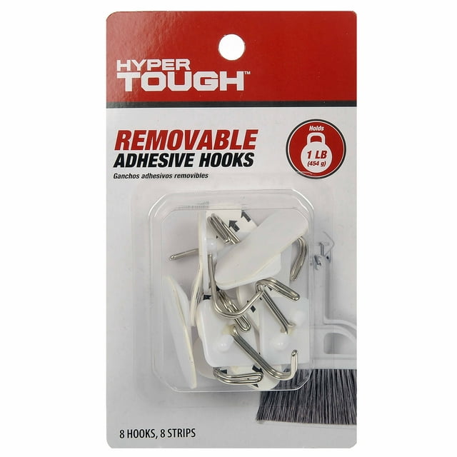 Hyper Tough Medium Removable Hinged Hooks, Oval Plastic Hooks for ...