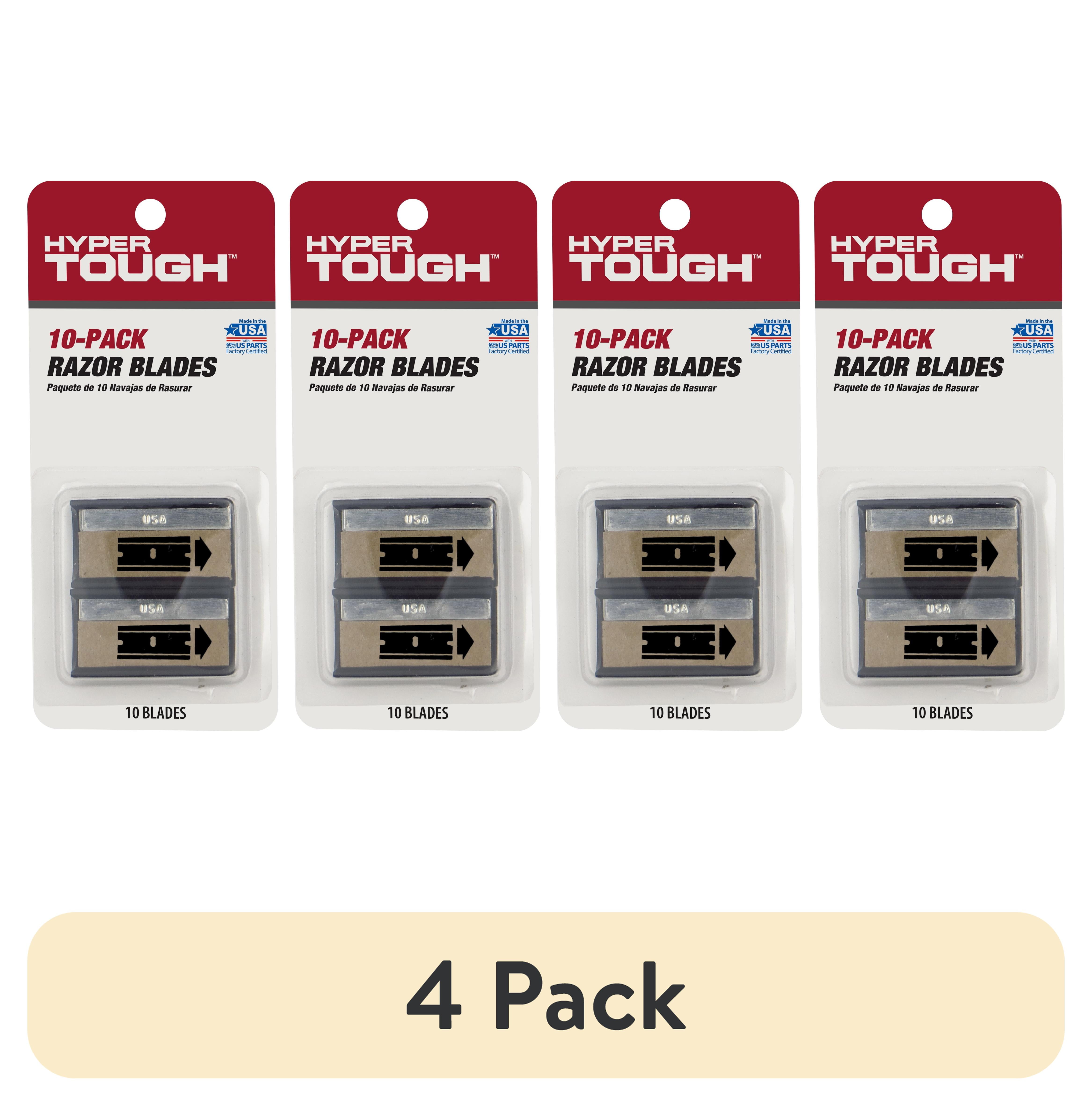 (4 pack) Hyper Tough Single Edge Razor Blades, Paper Wrapped in ...
