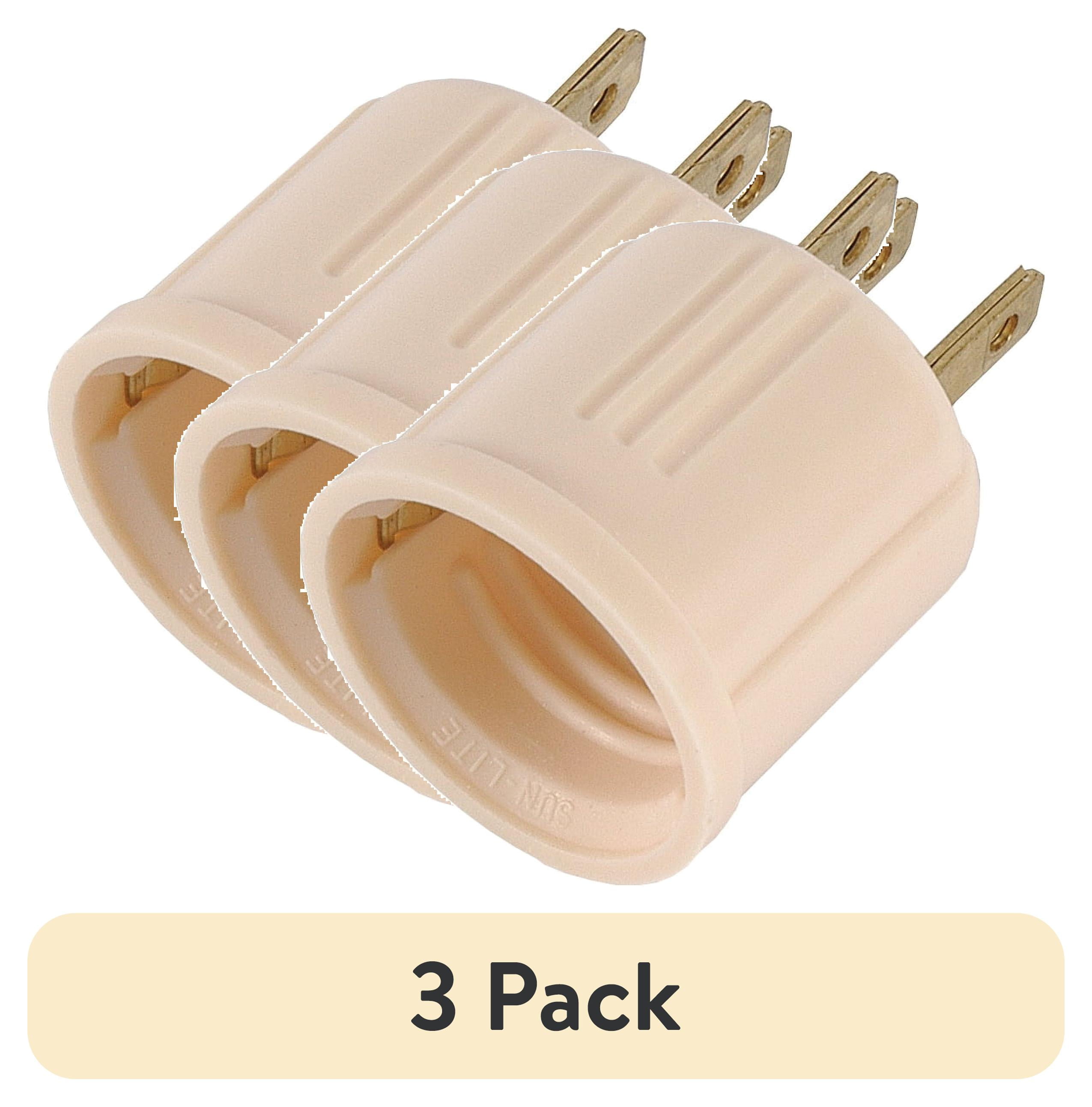 (3 pack) Hyper Tough Socket Adapter to Electrical Outlet, Polarized ...