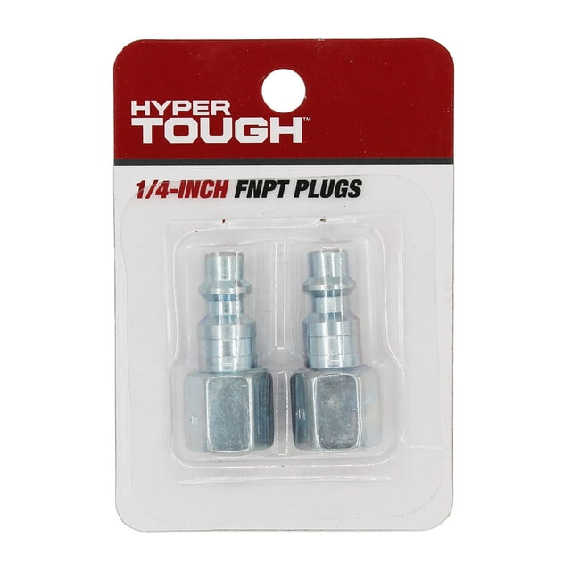 Hyper Tough Steel 1/4" I/M x 1/4" Female NPT Plugs 2 Pack - Walmart.com