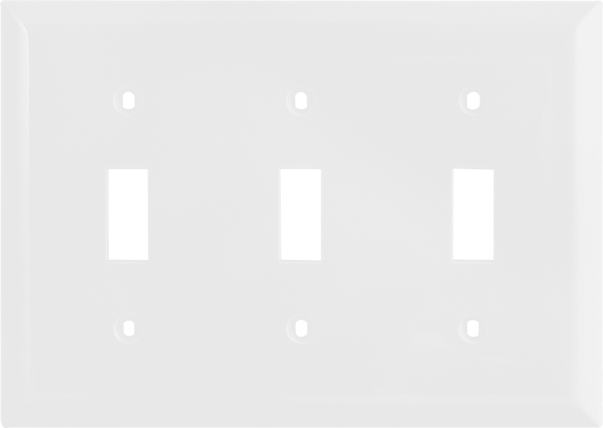 Hyper Tough Unbreakable Triple Toggle Wallplate, Nylon, White, 0A ...