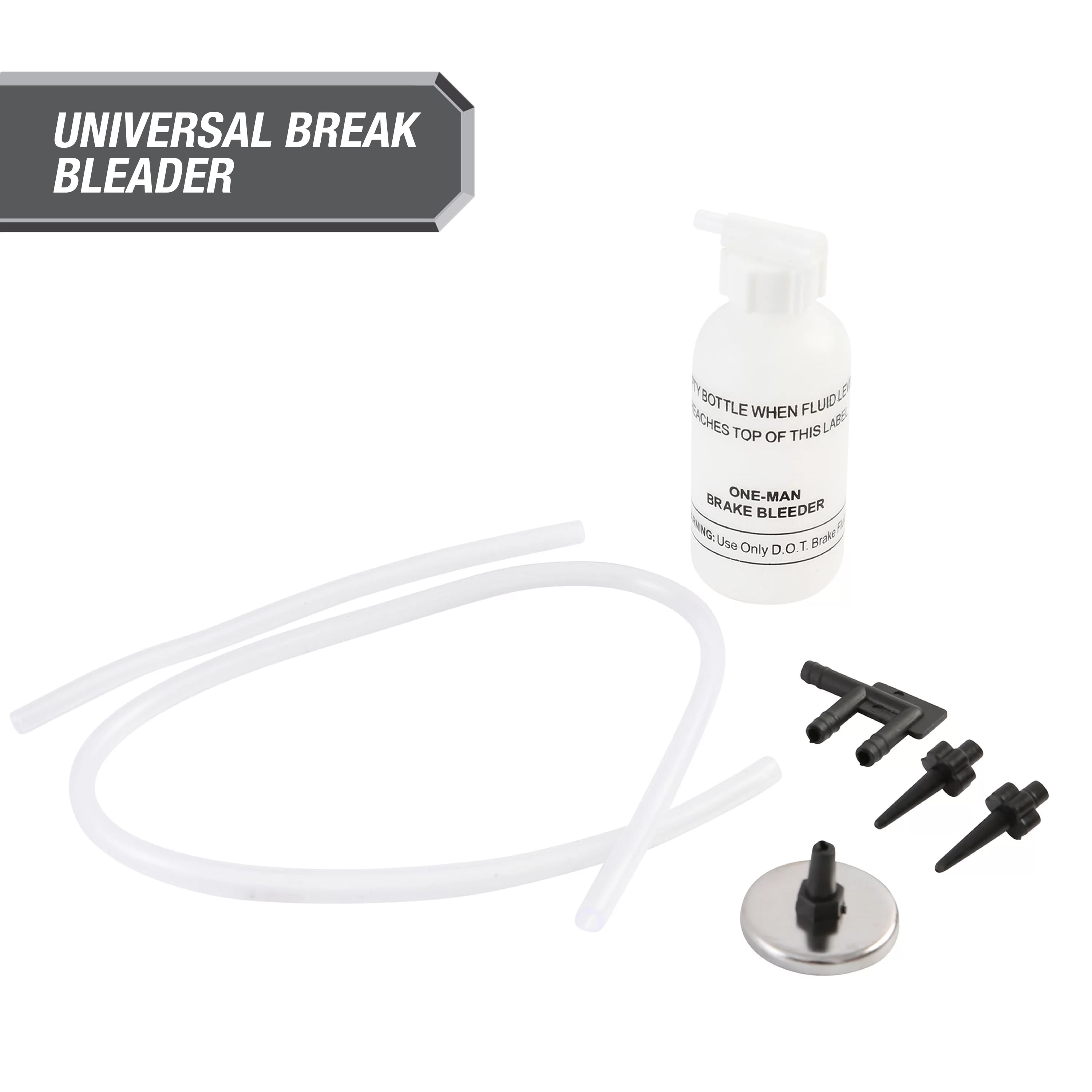 Hyper Tough Brake Bleeder Kit for Automotive Use with Magnet and ...