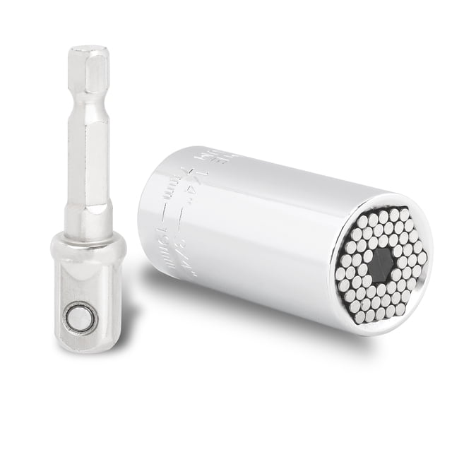 Hyper Tough Universal Socket with Power Drill Adaptor, Fits 1/4-3/4 ...