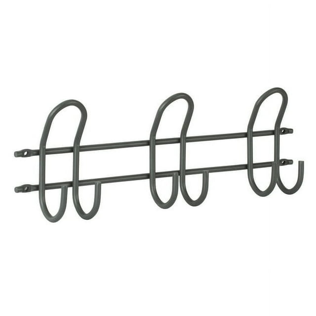 Hyper Tough Wall Mounted Heavy Duty Multi Hook Organizer, Gray, 17 inch ...