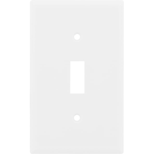 Hyper Tough Wallplate, Single Switch, White, 5in, 53142-T1 - Walmart.com