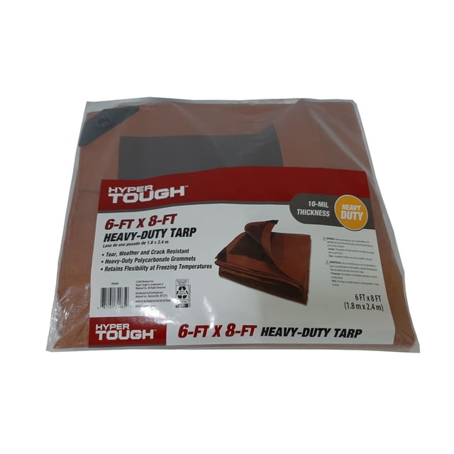 Hyper Tough Weather Resistant Heavy Duty Polyethylene 6 x 8 FT Tarp ...
