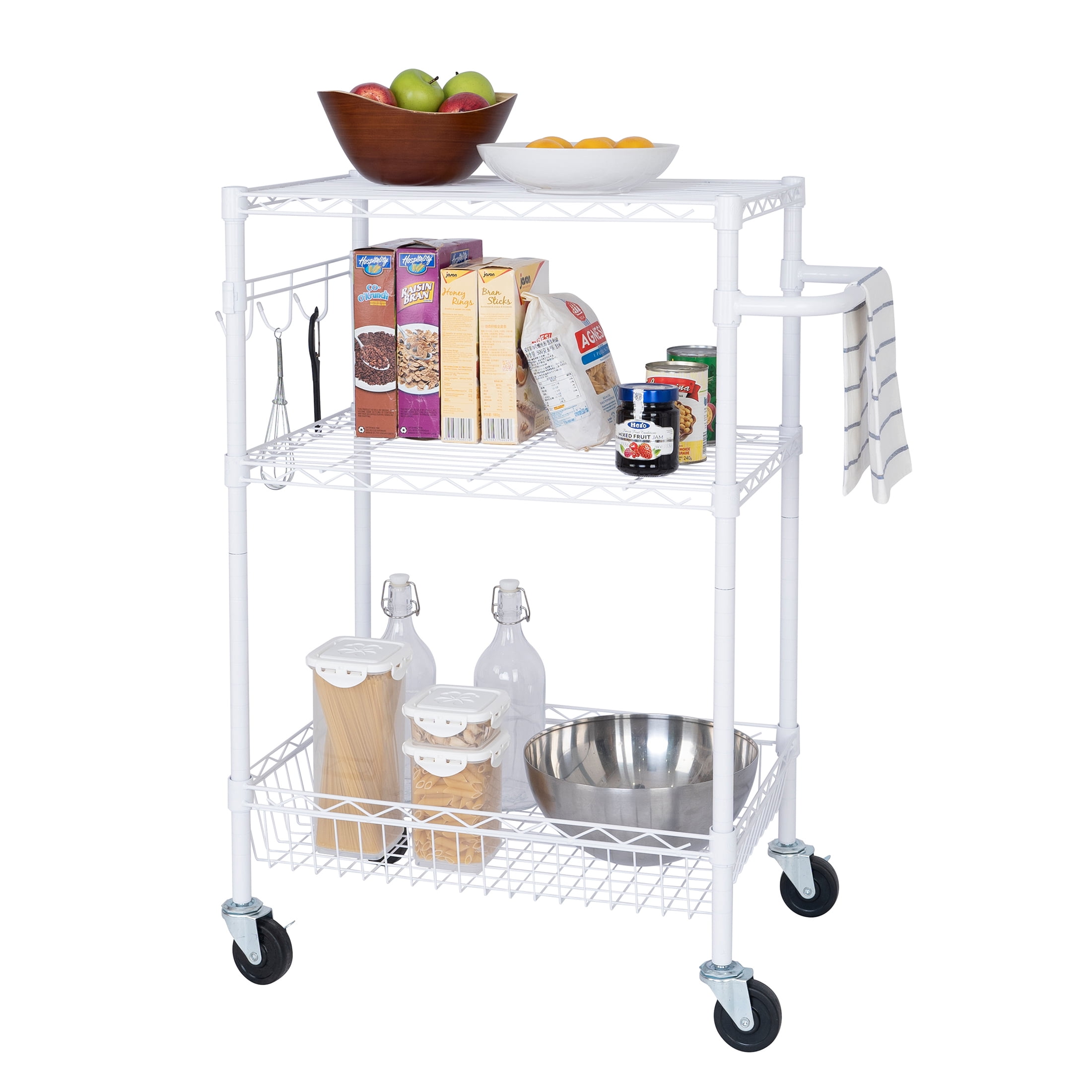 Hyper Tough Wire 3-Tier Storage Shelf Unit 36"H x 16"W x 30"D, 495lb ...