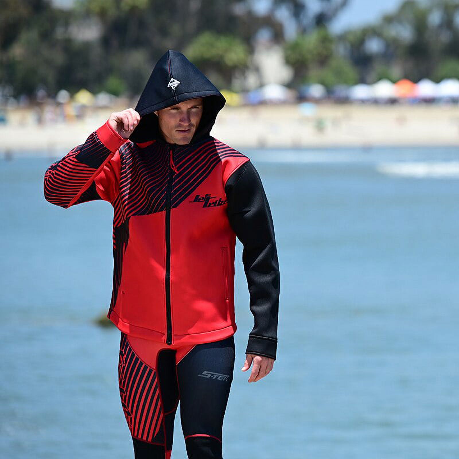 Hyper Tour Coat Red | Oversized Neoprene Jacket | PWC Jet Ski Gear (XL ...