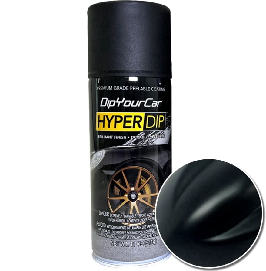 HyperDip Frozen Black Matte Peelable Automotive Coating Spray, 11 oz ...