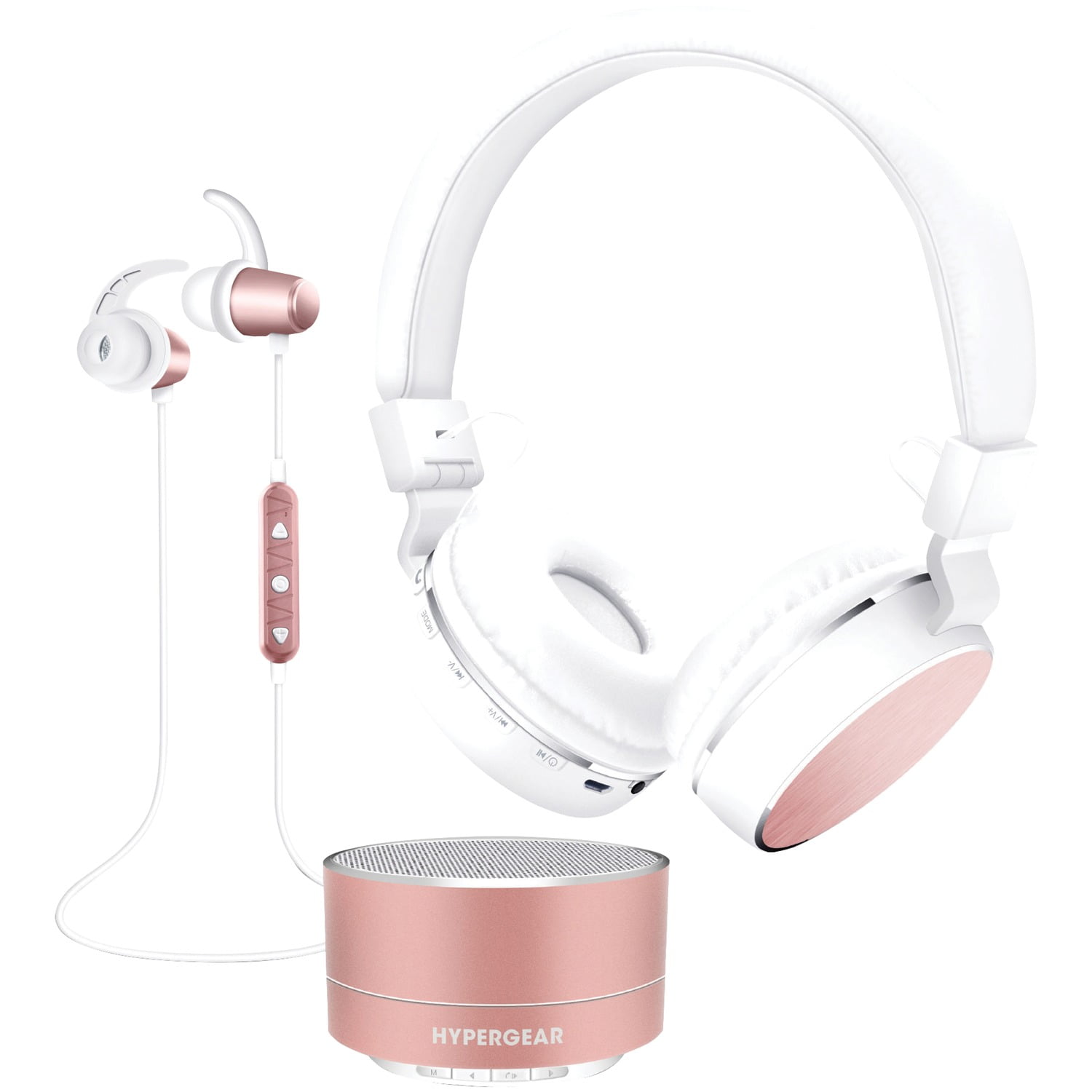 HyperGear 14291 3-Piece Wireless Audio Gift Set (Rose Gold) - Walmart.com