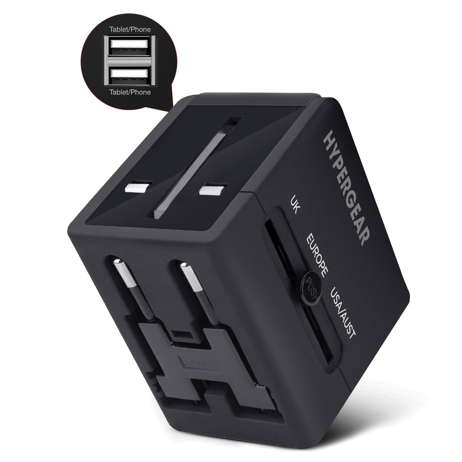 HyperGear 14298 All-In-One World Travel Adapter - Walmart.com
